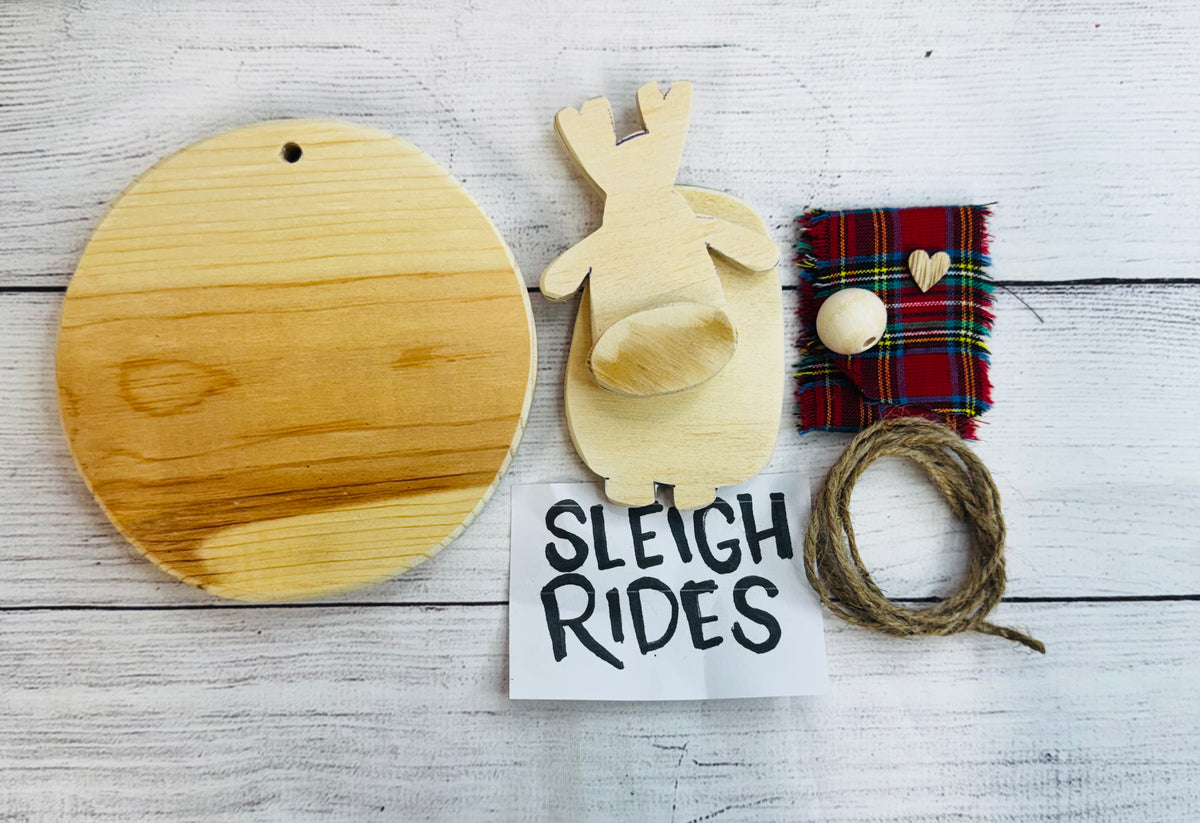 Sleigh Rides Deer Ornament – AFK Kids DIY Christmas Craft Kit – A ...