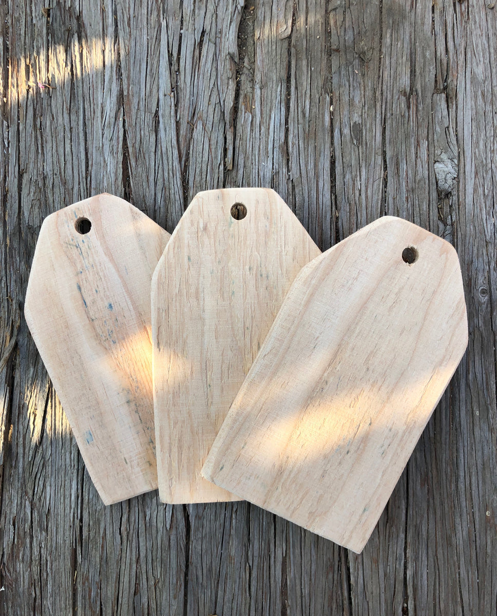 Medium Unfinished Hang Tag Wood Pack – A-Frayed-Knot By Nicole
